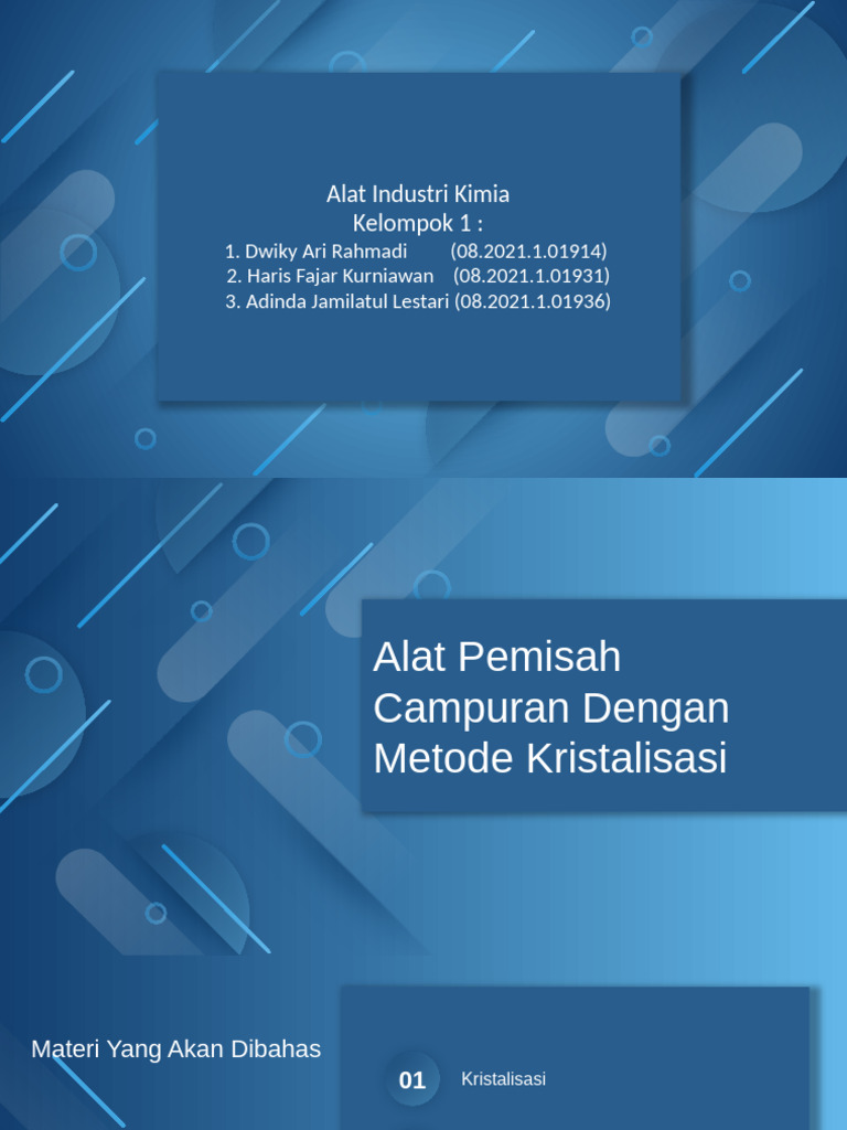 KEL 1 AIK (Alat Pemisah Campuran Dengan Metode Kristalisasi ) | PDF