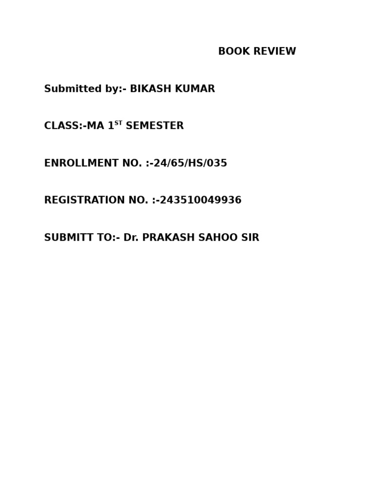 Bikash Kumar Book Review | PDF | Caste | Society