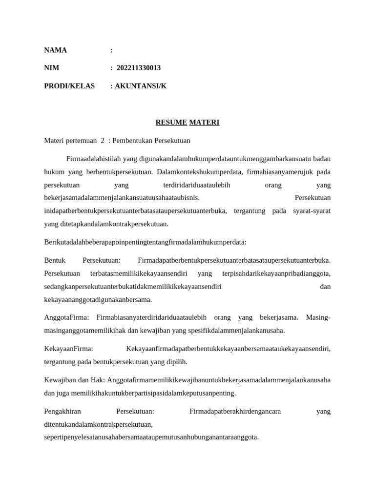 Resume Per2 AKL 1 Fileo Madi | PDF