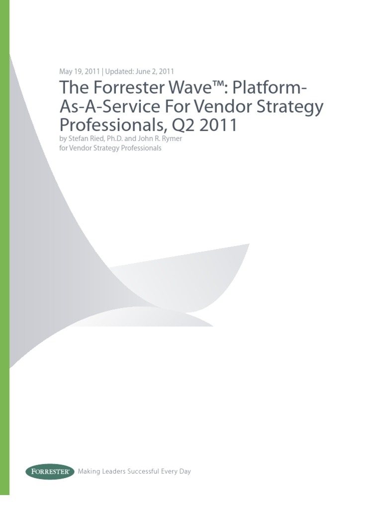 Wave Platform-As-A-service For Vendor Strategy Professionals q2 | PDF ...