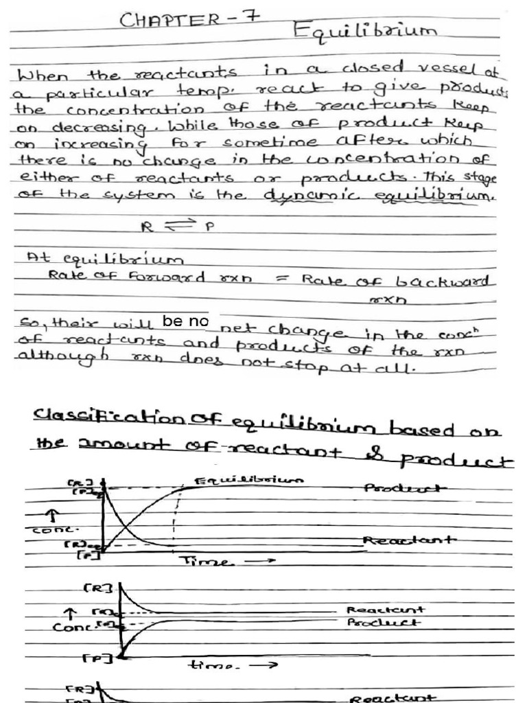 Unit 7 - Equilibrium - Part 1 | PDF