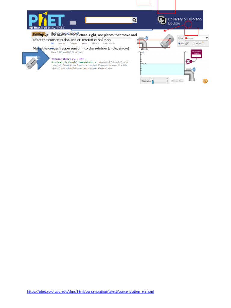 Phet Lab Concentration (Completed) | PDF | Evaporation | Solubility