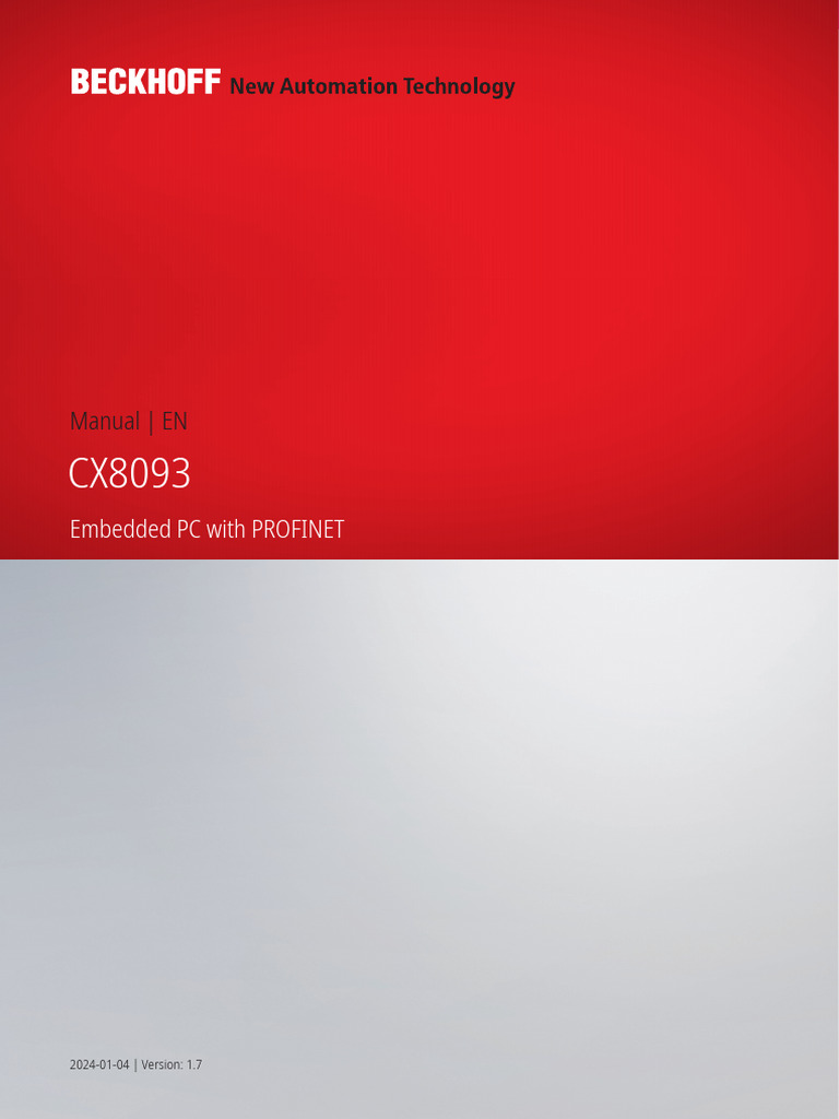 Beckhoff CX8093 | PDF | Computer Security | Security