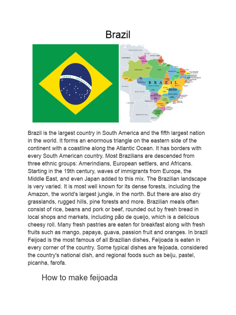 Discover Brazil's Cuisine: Feijoada Recipe | PDF