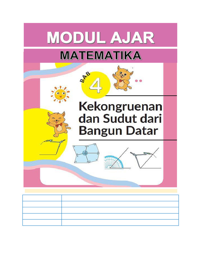 Modul Ajar MTK Kelas 5 - BAB 4 | PDF