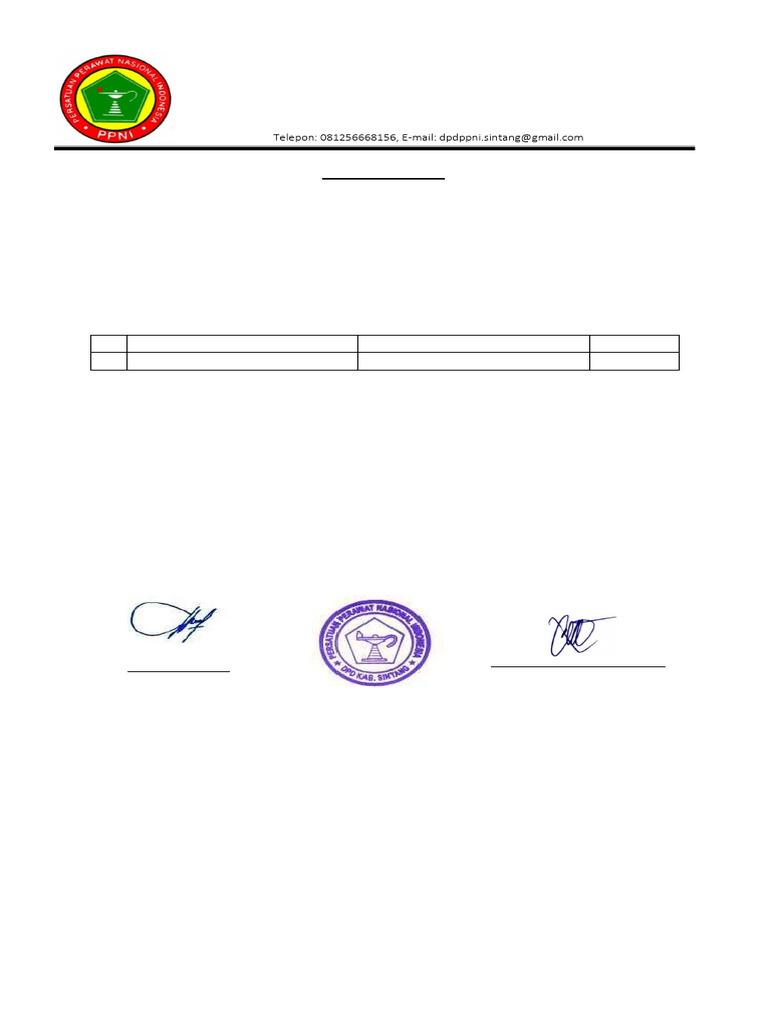 Surat Mandat PPNI STG | PDF