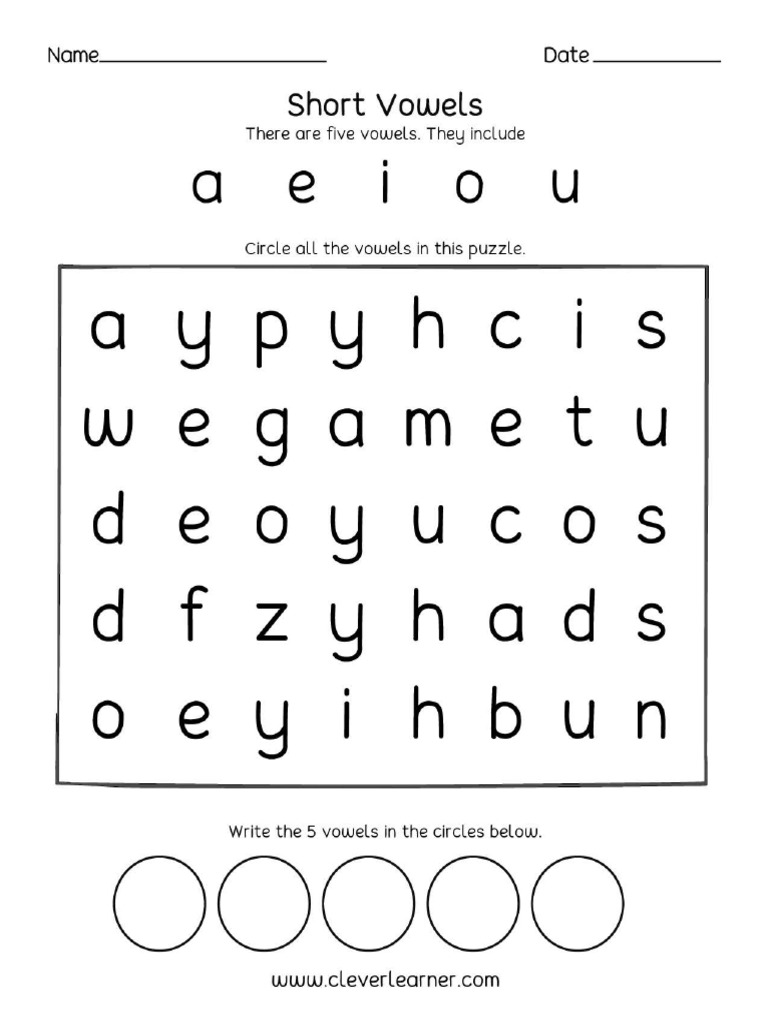 Vowels Puzzle - Merged | PDF