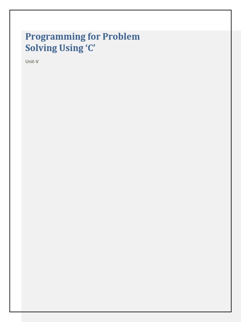Ppsuc Notes Unit 5 Pdf Parameter Computer Programming Computer File 4382