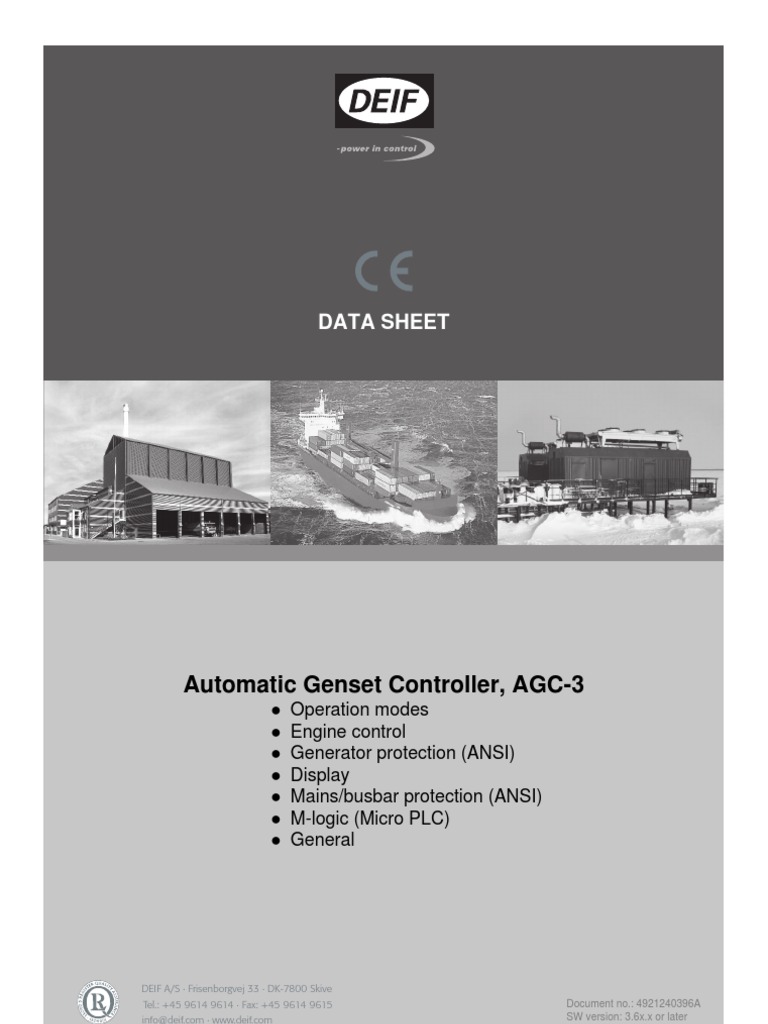 AGC-3 Data Sheet 4921240396 UK | PDF | Alternating Current | Personal ...