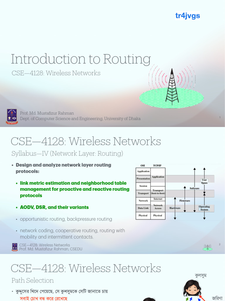 Wireless Networks Routing Basics | PDF | Routing | Wireless Ad Hoc Network