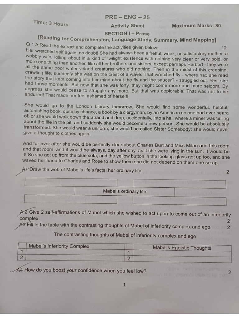 HR English Prelim Paper | PDF