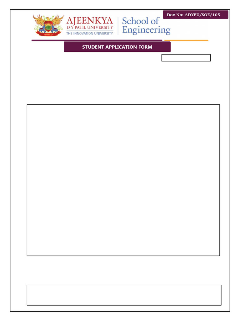105 - Student Application Form-1 | PDF