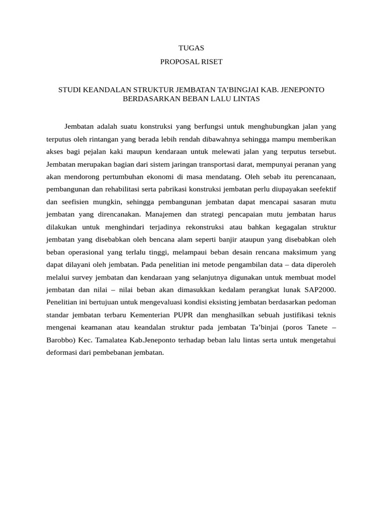 Contoh PARAGRAF PROPOSAL RISET | PDF