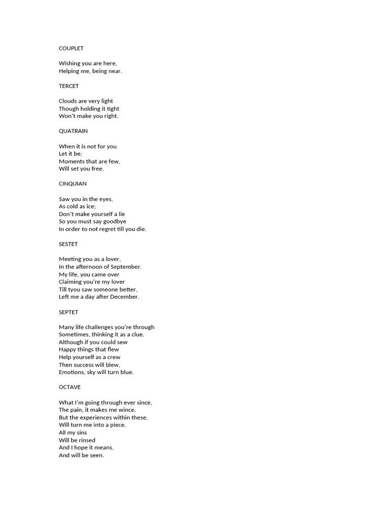 Couplet | PDF