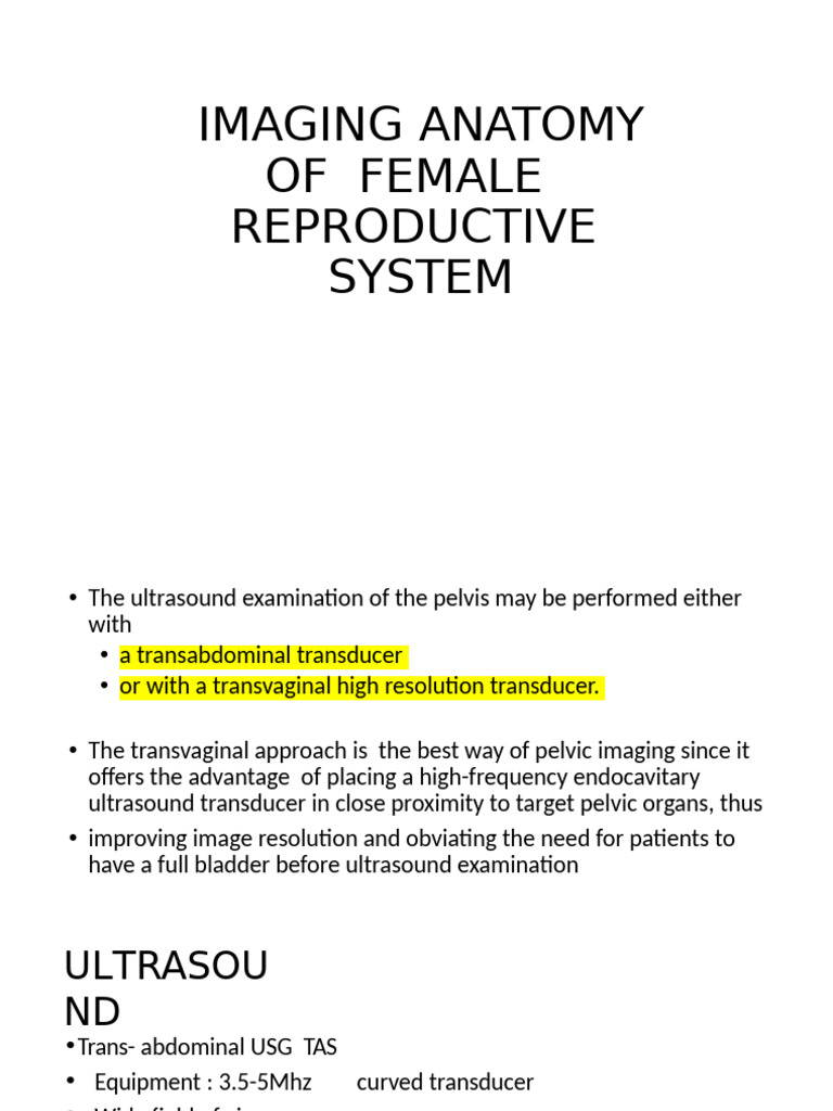 Female Reproductive System Imaging | PDF | Menstrual Cycle | Uterus