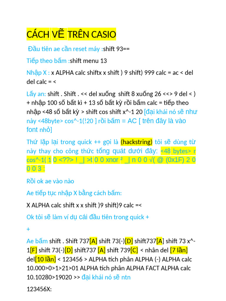 Cach-Ve-Tren-Casio 580 FX | PDF