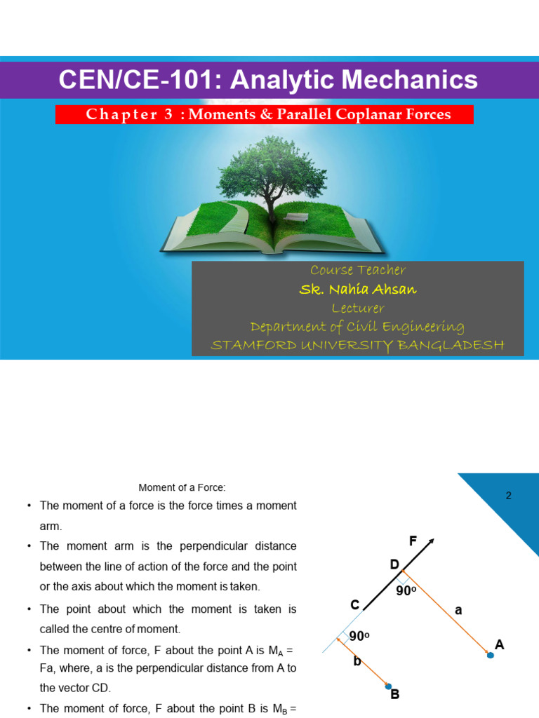 Chapter-3 - Moments and Parallel Coplanar Force | PDF