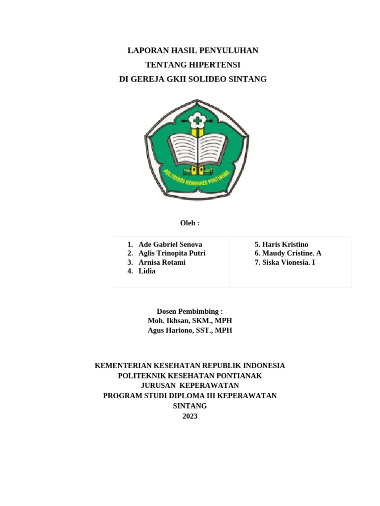 Penyuluhan Hipertensi di GKII Sintang | PDF