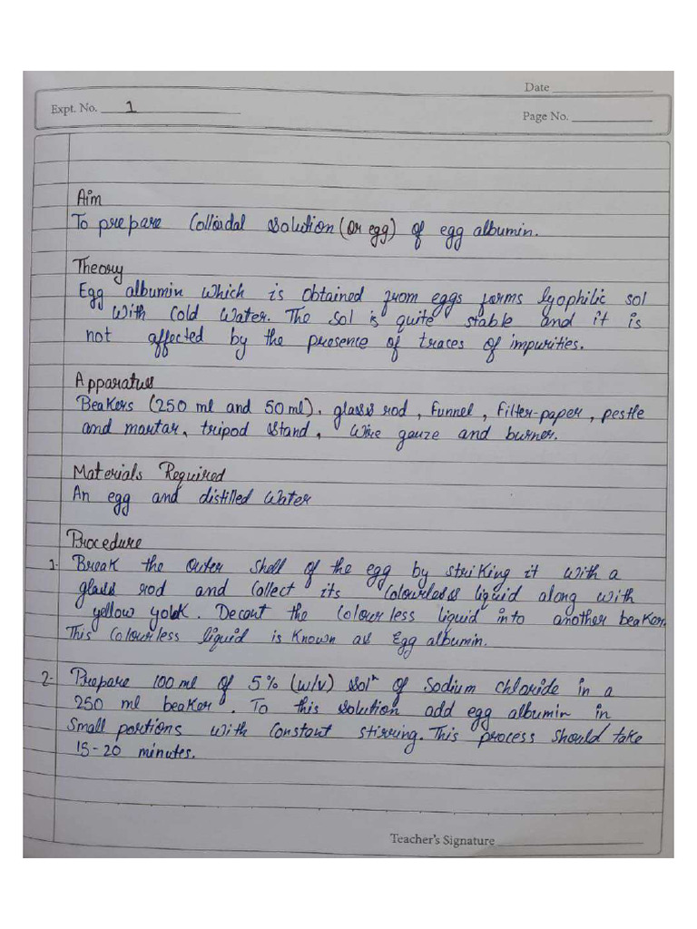 Chemistry Practicals | PDF