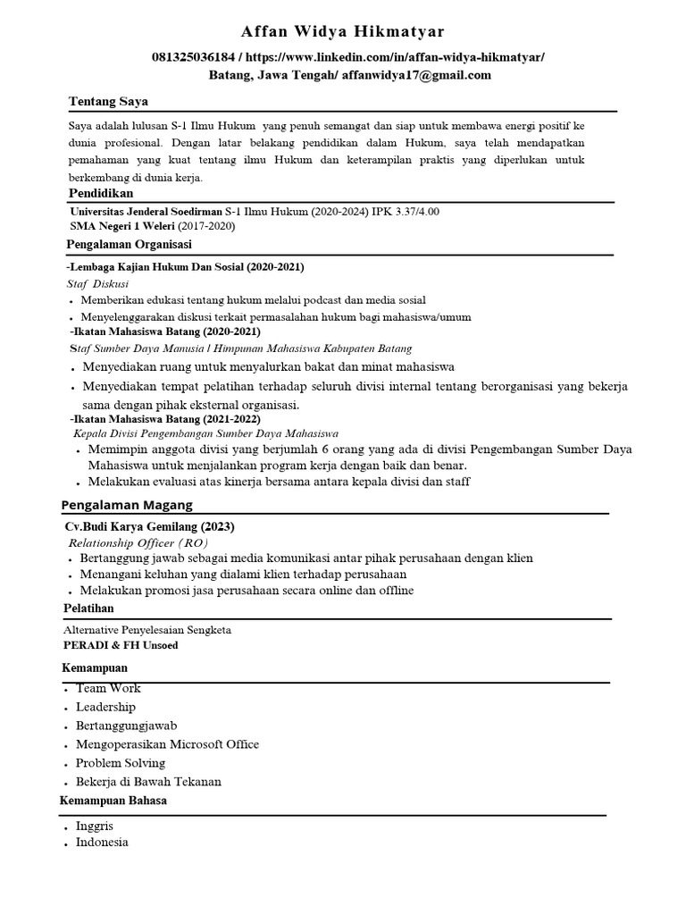 Berkas Lamaran Pekerjaan-Staff HRD-Affan Widya Hikmatyar_compressed | PDF