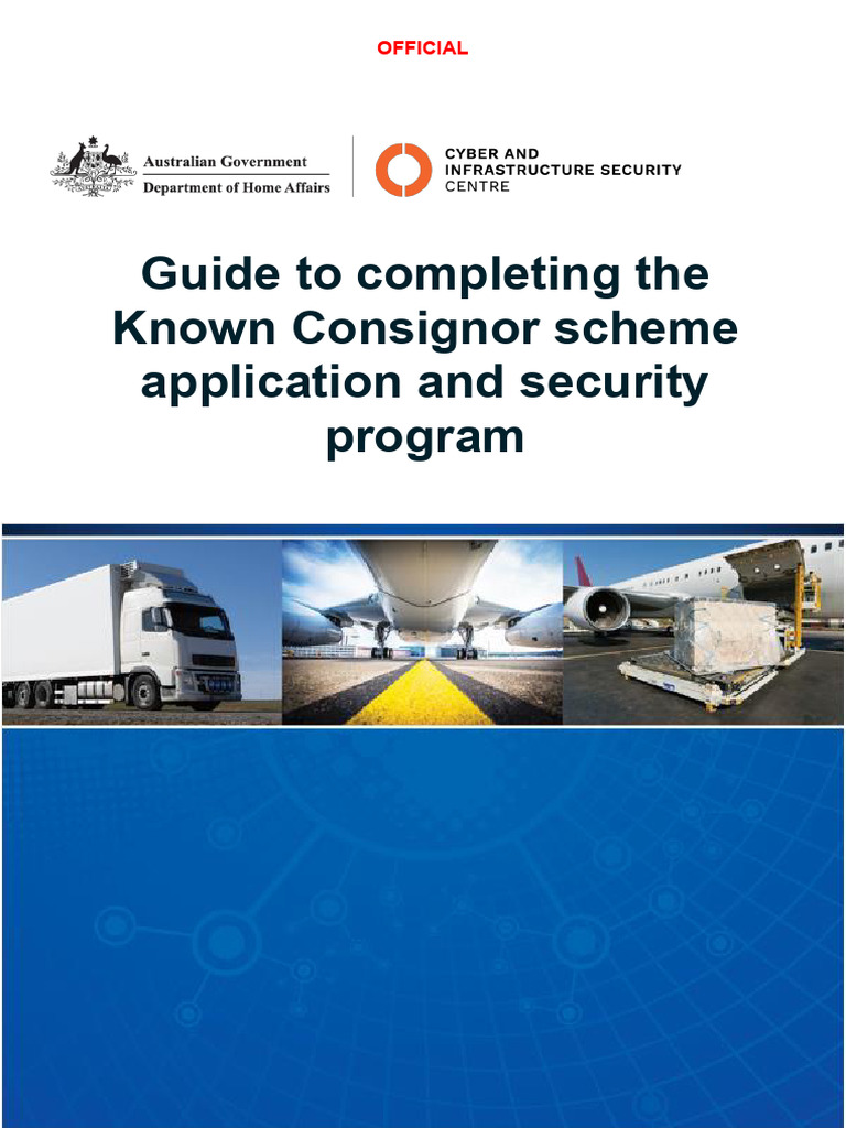 Known Consignor Scheme Application Guide | PDF | Securities | Identity ...