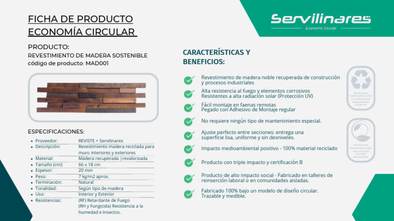 Fichas Productos Ec - Mad001 | PDF | Madera | Revestimiento