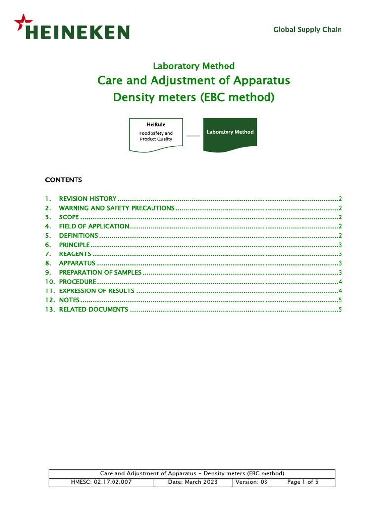 02.17.02.007 Care and Adjustment of Apparatus - Density Meters (EBC ...