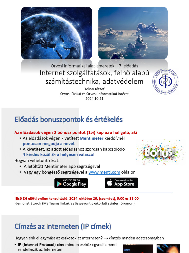 OrvosiInf EA7 Internet Adatvedelem 2024 | PDF