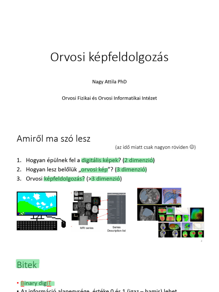 OrvosiInf EA4 EA5 Orvosi Kepfeldolgozas KIR PACS 2024 | PDF