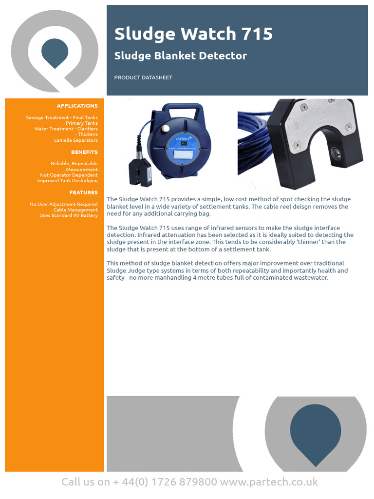 Sludge Watch 715: Sludge Blanket Detector | PDF | Sensor