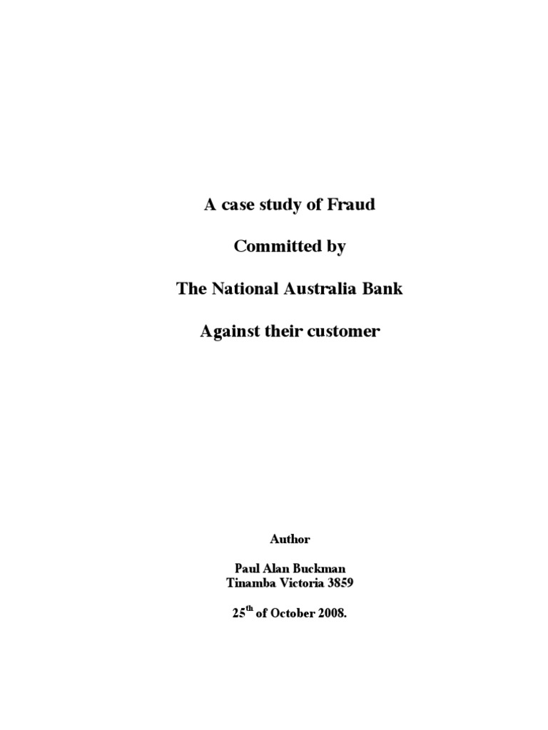A Case Study of Fraud Committed by The NAB - Master Set | PDF | Cheque ...