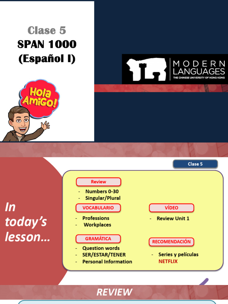 Pre PPT Clase 5 Spani | PDF