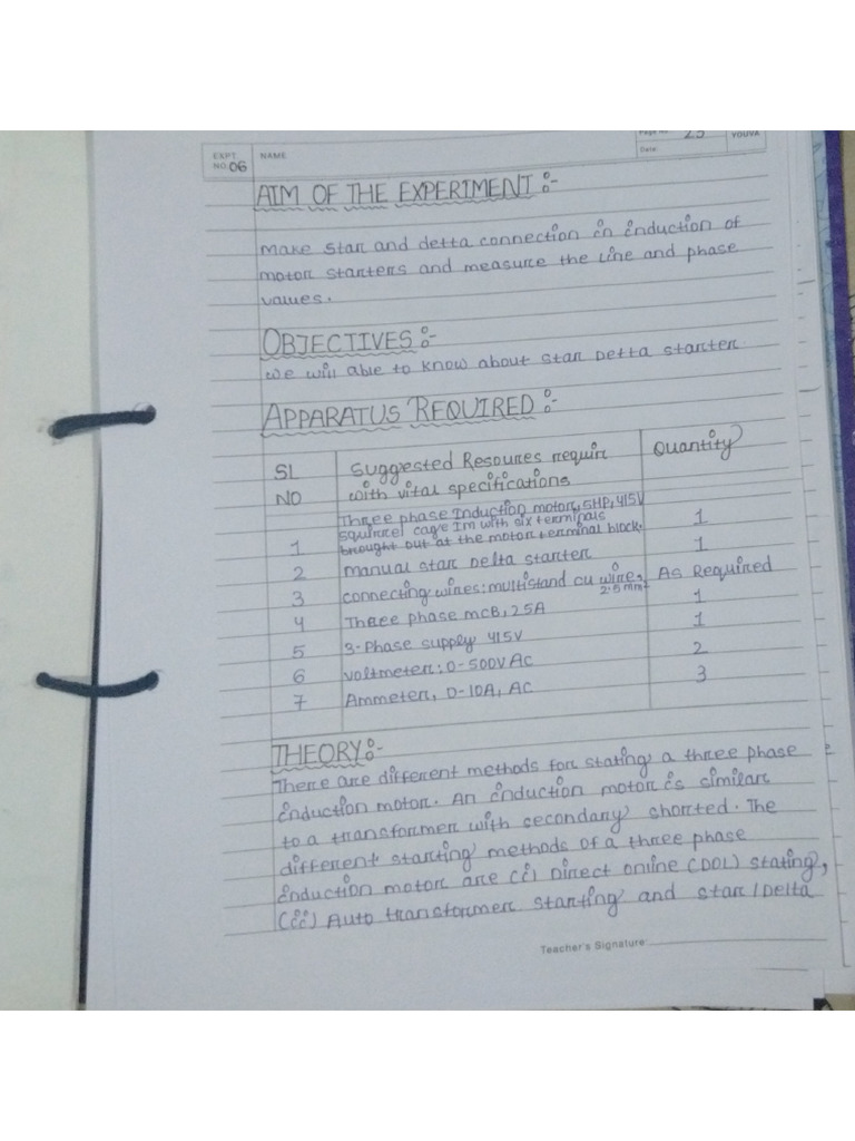 Electrical Practical 6 | PDF