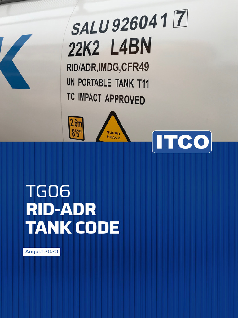 Itco Tg06 Rid-Adr Tank Code August 2020 | PDF | Dangerous Goods