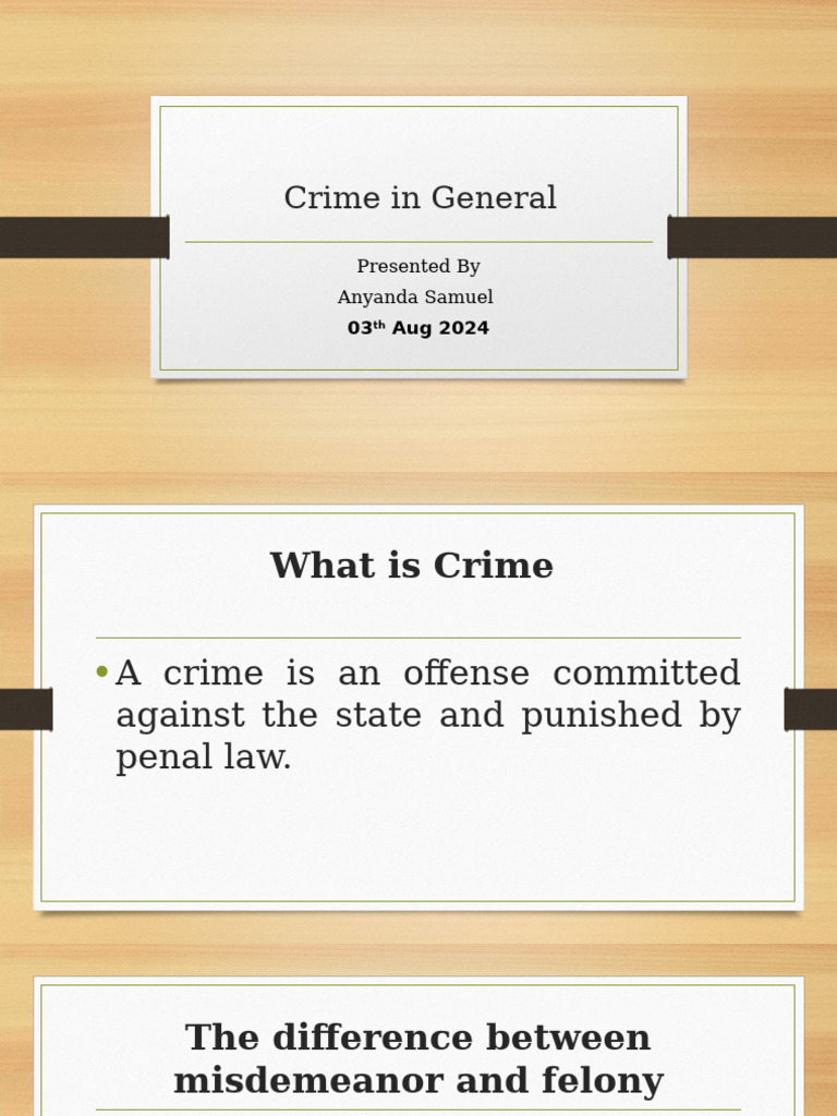 Types of Crime Explained | PDF | Crimes | Crime & Violence