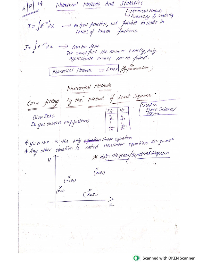 Numerical Methods And Statistics Pdf