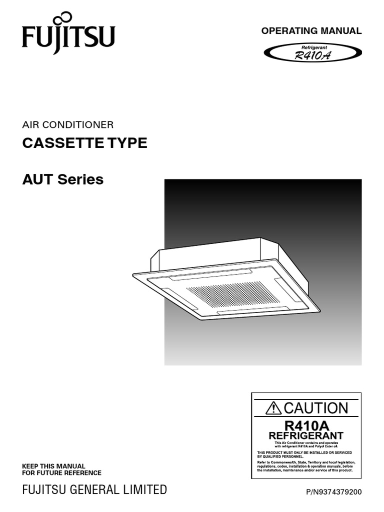 Fujitsu AUT Cassette Series | PDF | Air Conditioning | Thermostat