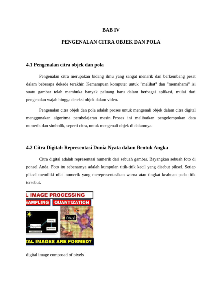 Pengenalan Citra Objek Dan Pola | PDF