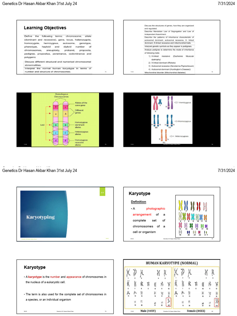 Biochemistry Genetics 2 | PDF | Genotype | Karyotype