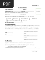 Branch: CIF (Customer Information File) Opening Form For Personal CIF ...