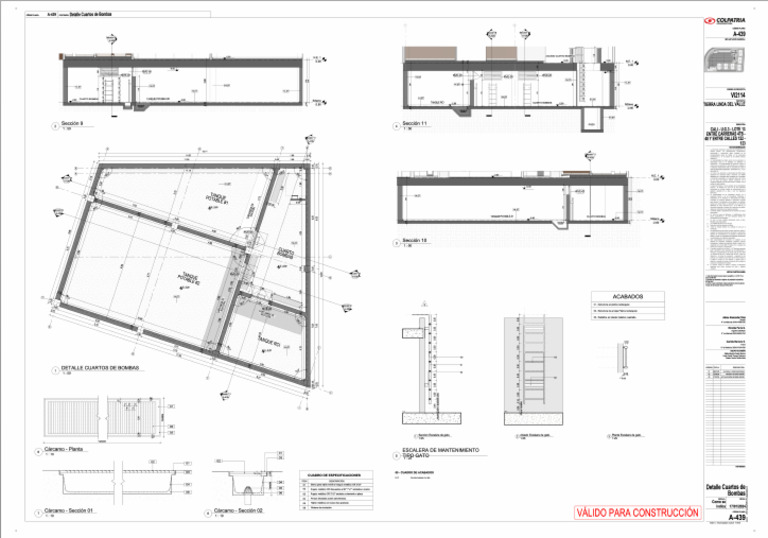 PLANO TANQUES DE AGUA POTABLE Y RCI ARQUITECTONICO | PDF