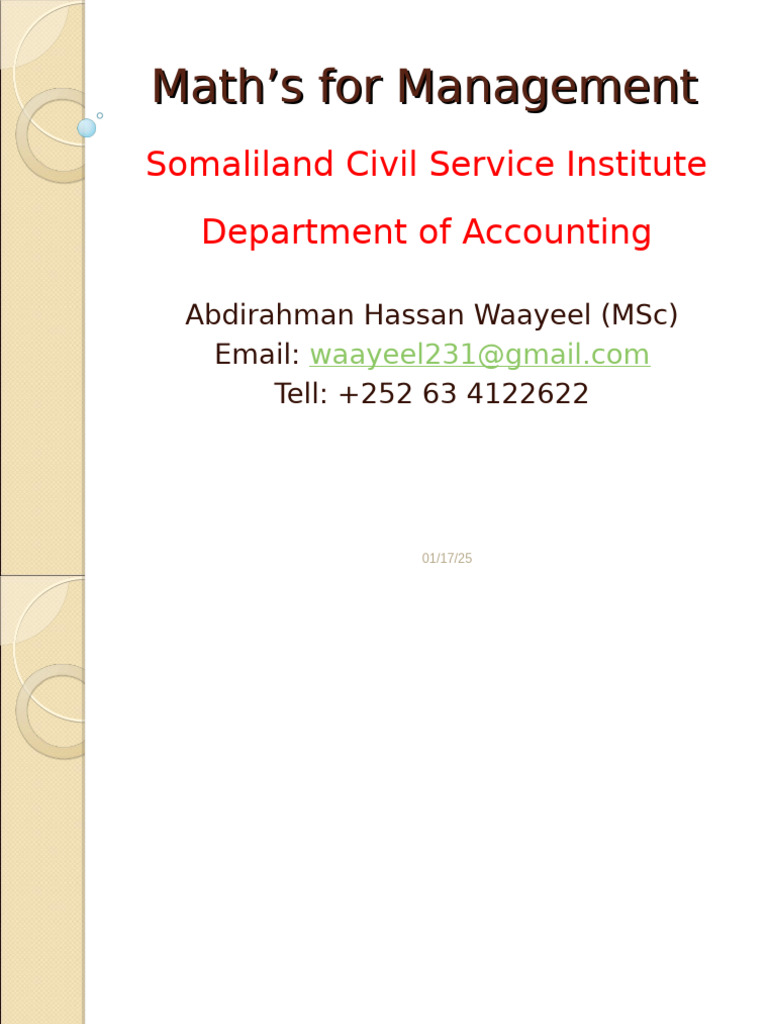 Maths For Management Ptt-2 | PDF | Interest | Function (Mathematics)