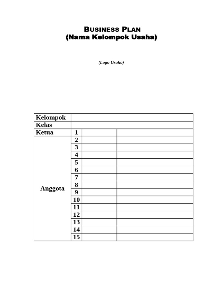 KWU - Format Business Plan | PDF