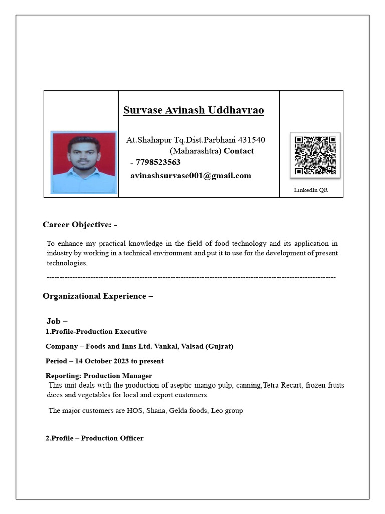 Avinash Survase Resume | PDF