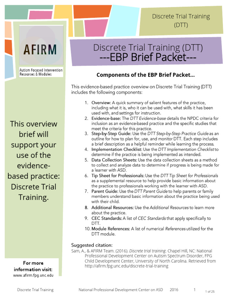 DTT Step by Step | PDF | Learning | Autism Spectrum