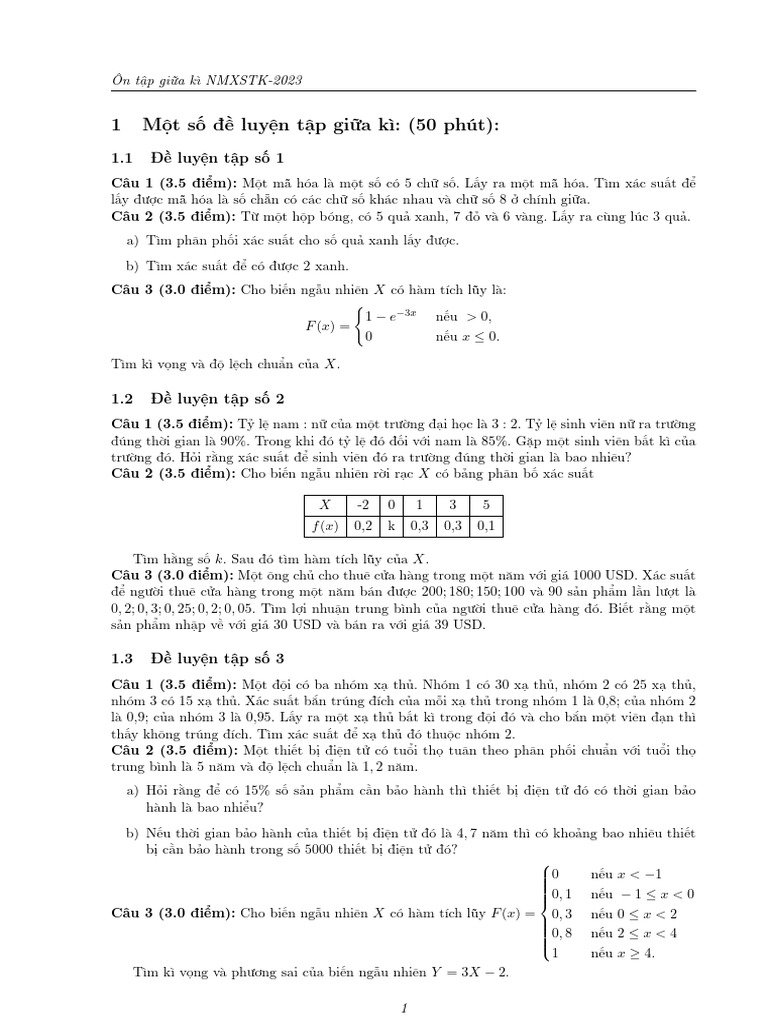 Luyen Tap GK 2023 | PDF