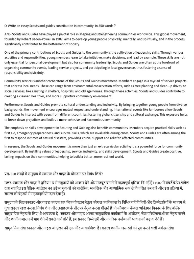 eassy | PDF | Sustainability | Scouting