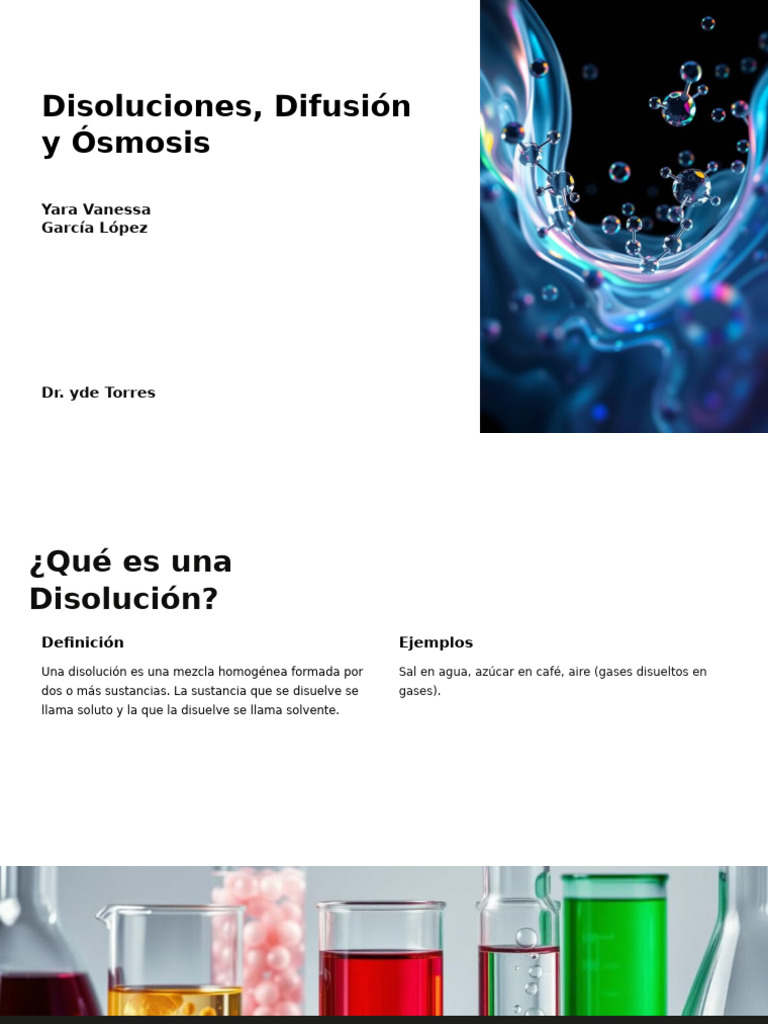 Disoluciones Difusion y Osmosis Explorando El Mundo Microscopico.pptx ...