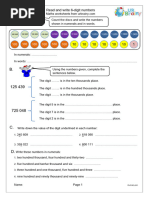 Value of Underlined Digits Worksheet | PDF