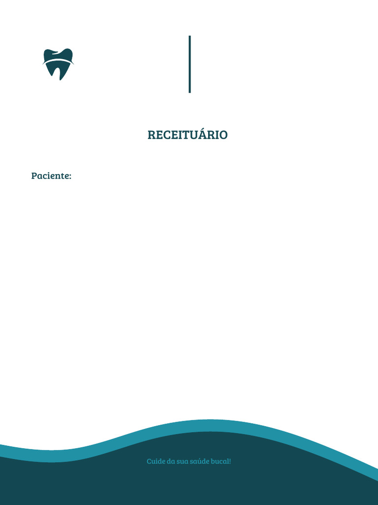 Folha A4 Clínica Odontologia Receituário Simples Roxo | PDF